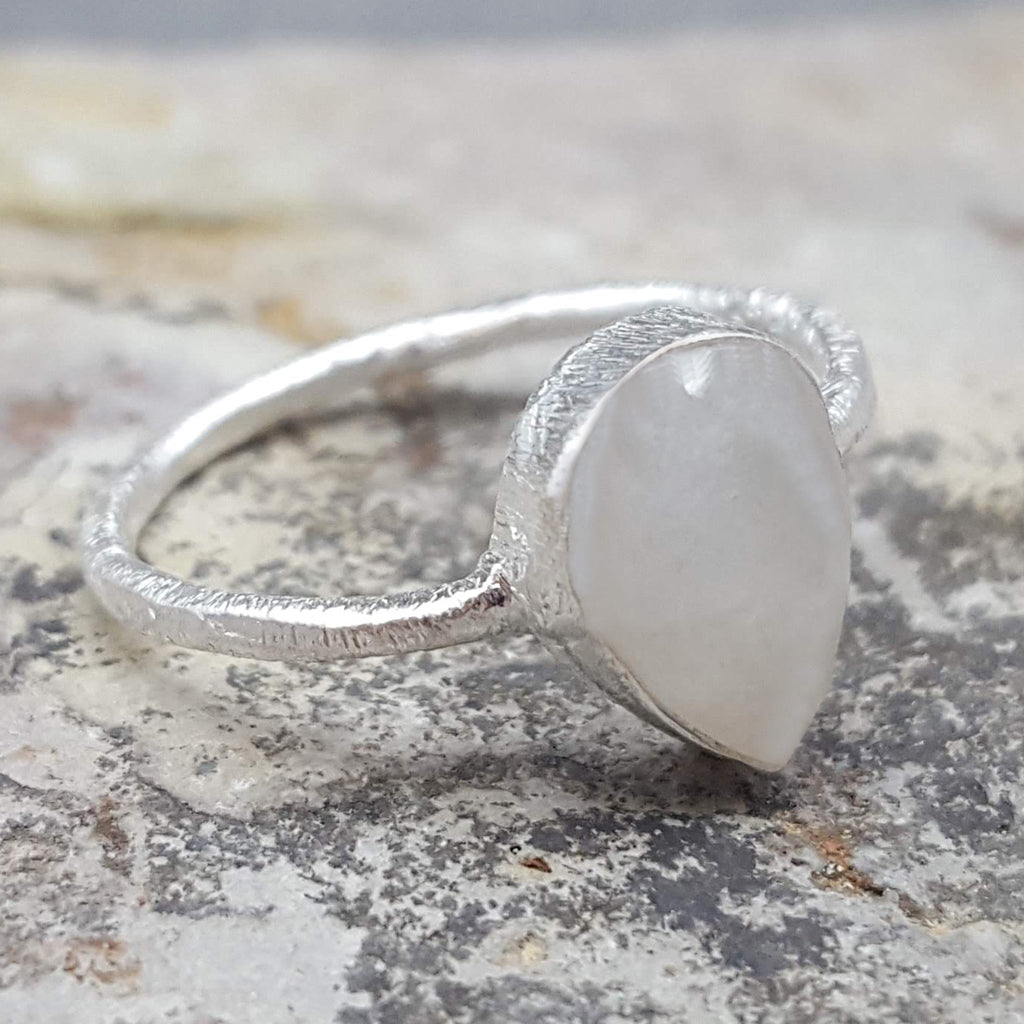 Dani Moonstone Silver Ring | Elegant Sterling Jewelry – InkaCreations Ltd